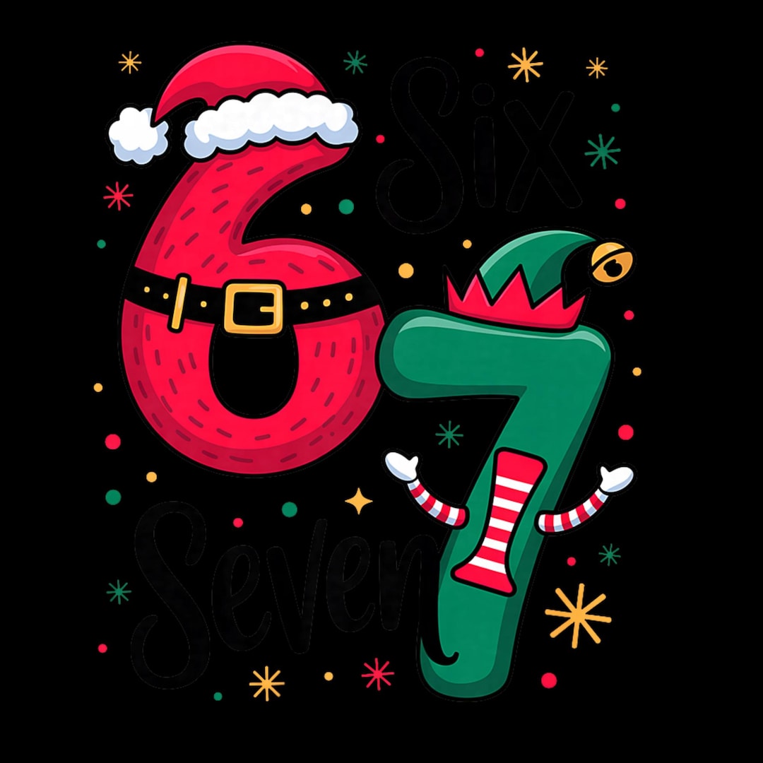 Christmas 67 Brainrot PNG: Funny Meme Holiday Design (digital Download ...