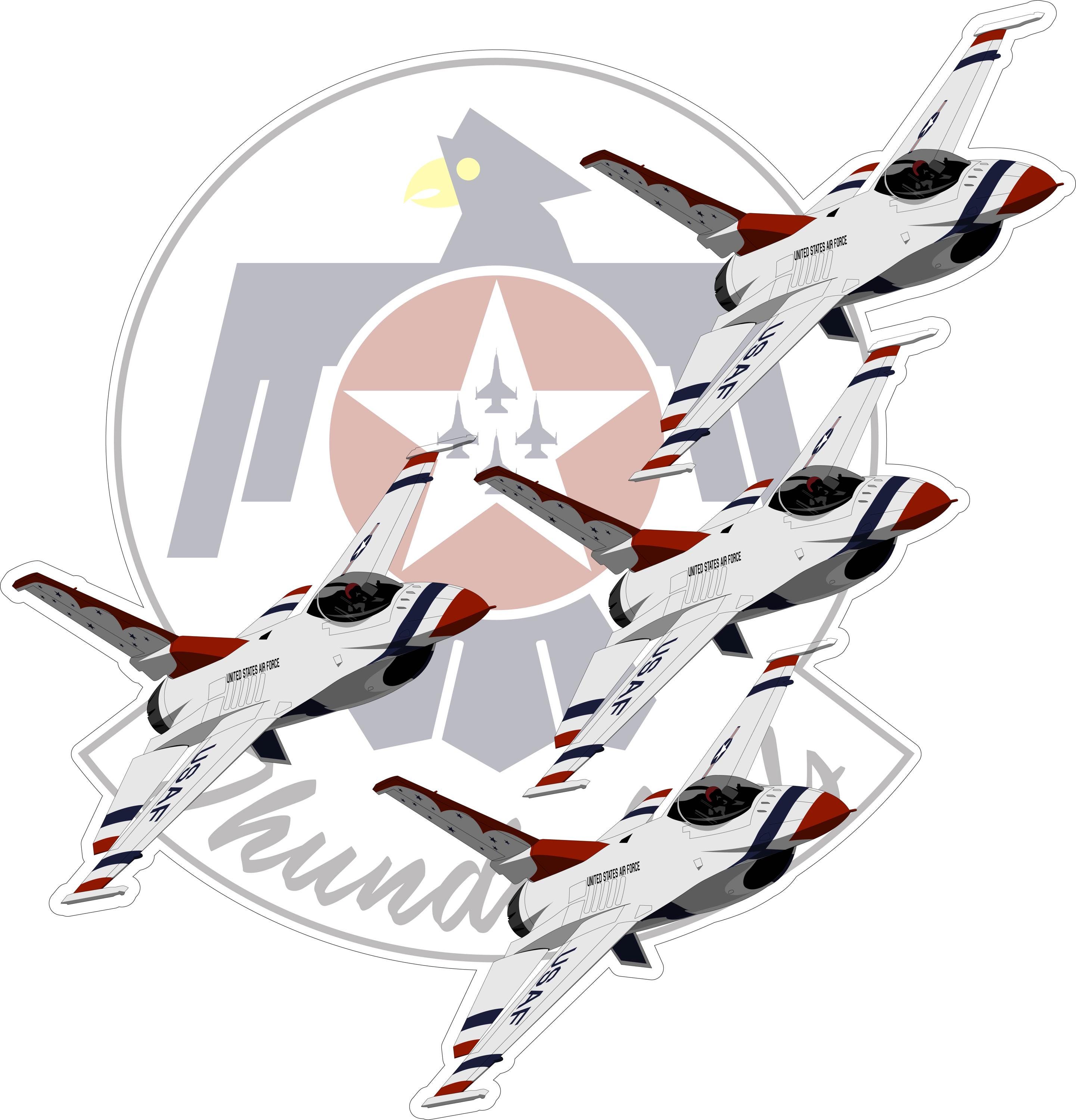 USAF Thunderbirds Formation Decal Vector File - Etsy