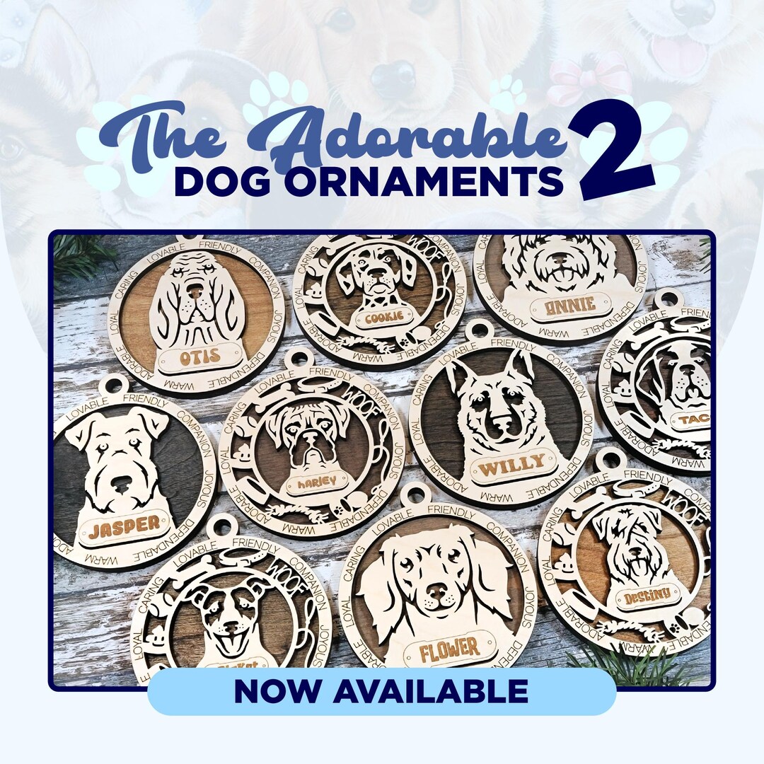 Personalized Dog Breed Ornaments 150 Breeds Available, WITHOUT Icons ...