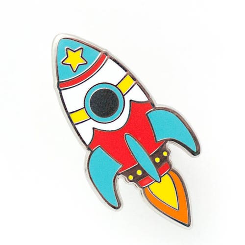 SALE Pastel Retro Rocket Enamel Pin Hard Enamel Pin - Etsy Canada