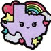 Fuzzy Texas Cutie Patch Sticker Adhesive Patch Texas - Etsy