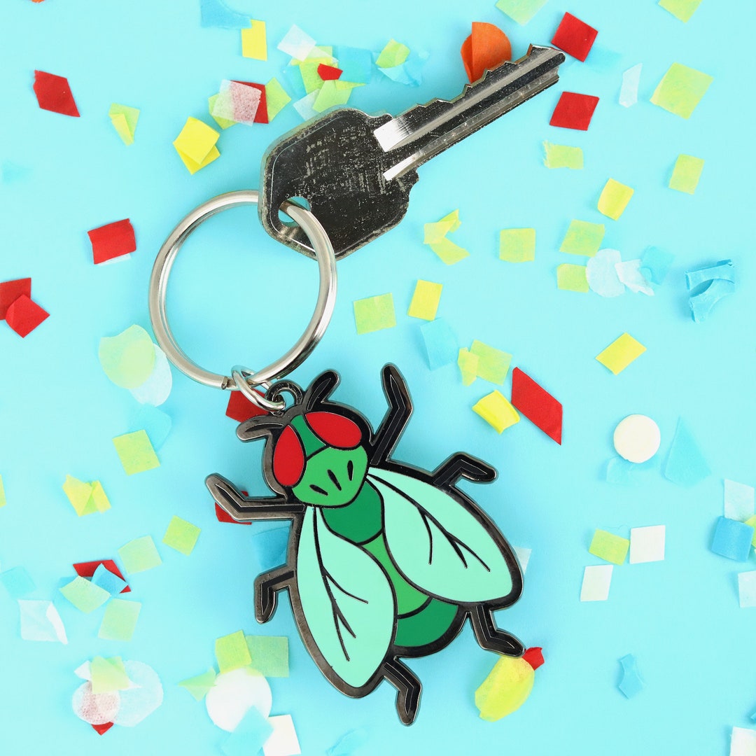 SALE Fly Keychain - Insect Kawaii Keychain Bugs Cute Key Charm Winged ...