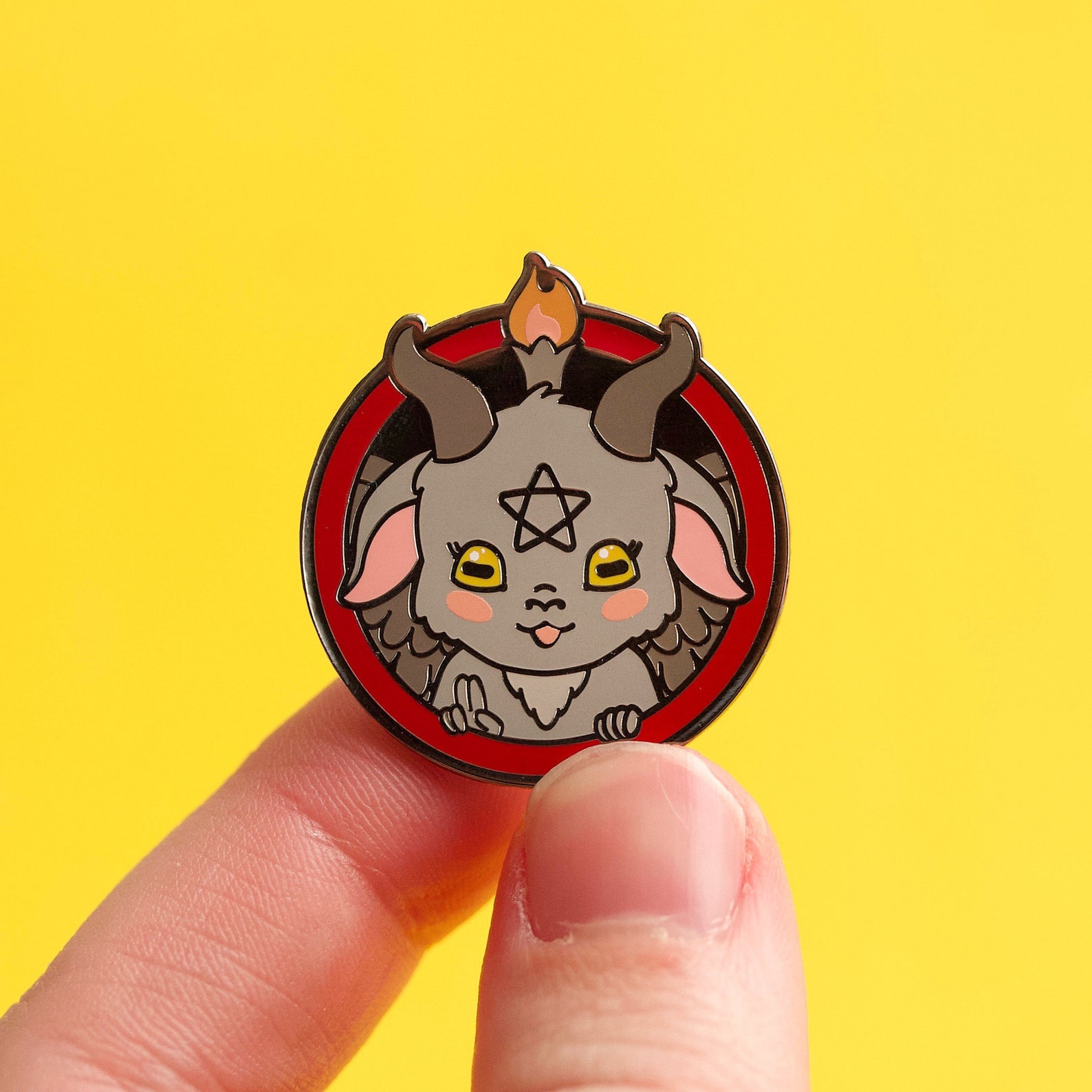 Baphomet Pin - Baphometh Pin Spooky Pin Magick Pin Kawaii Goat Pin ...