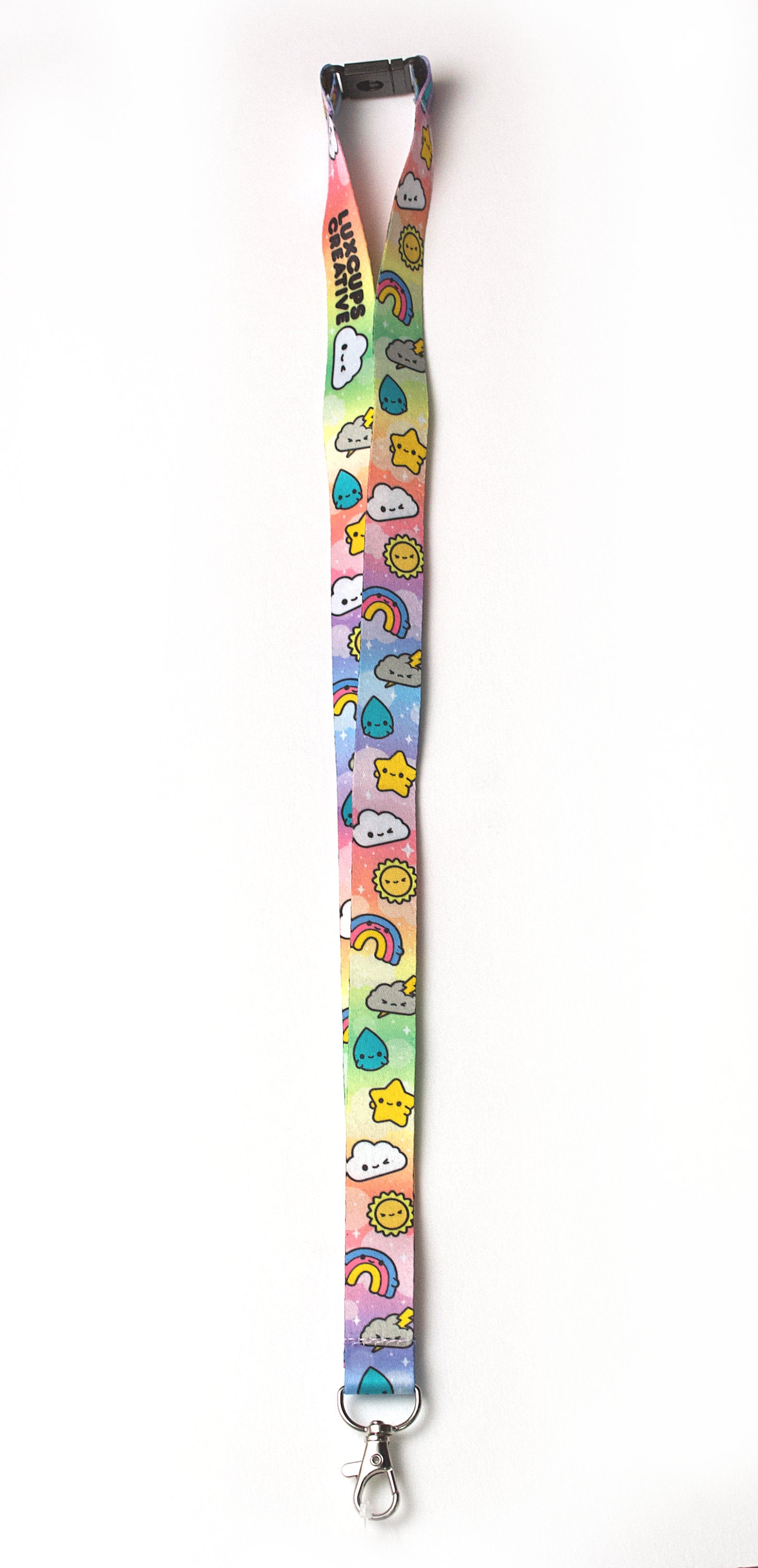 SALE Weather Buds Lanyard - Rainbow Badge ID Raindrop Safety Lanyard ...