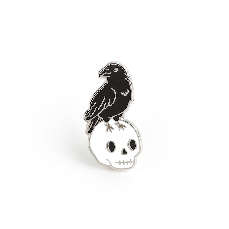 Raven Enamel Pin - Etsy
