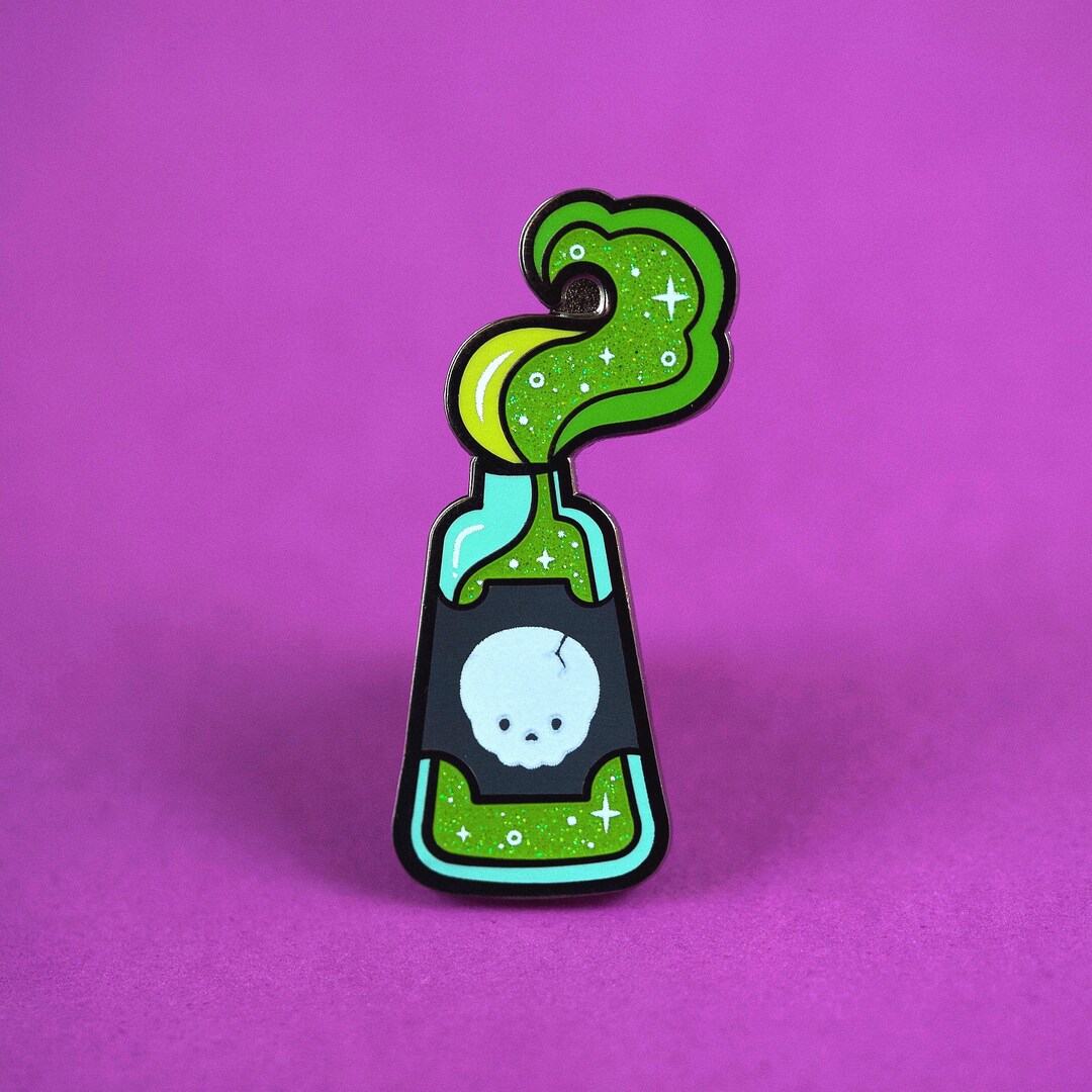 Death Potion Pin Magic Potion Pin Spooky Pin Magick Pin - Etsy