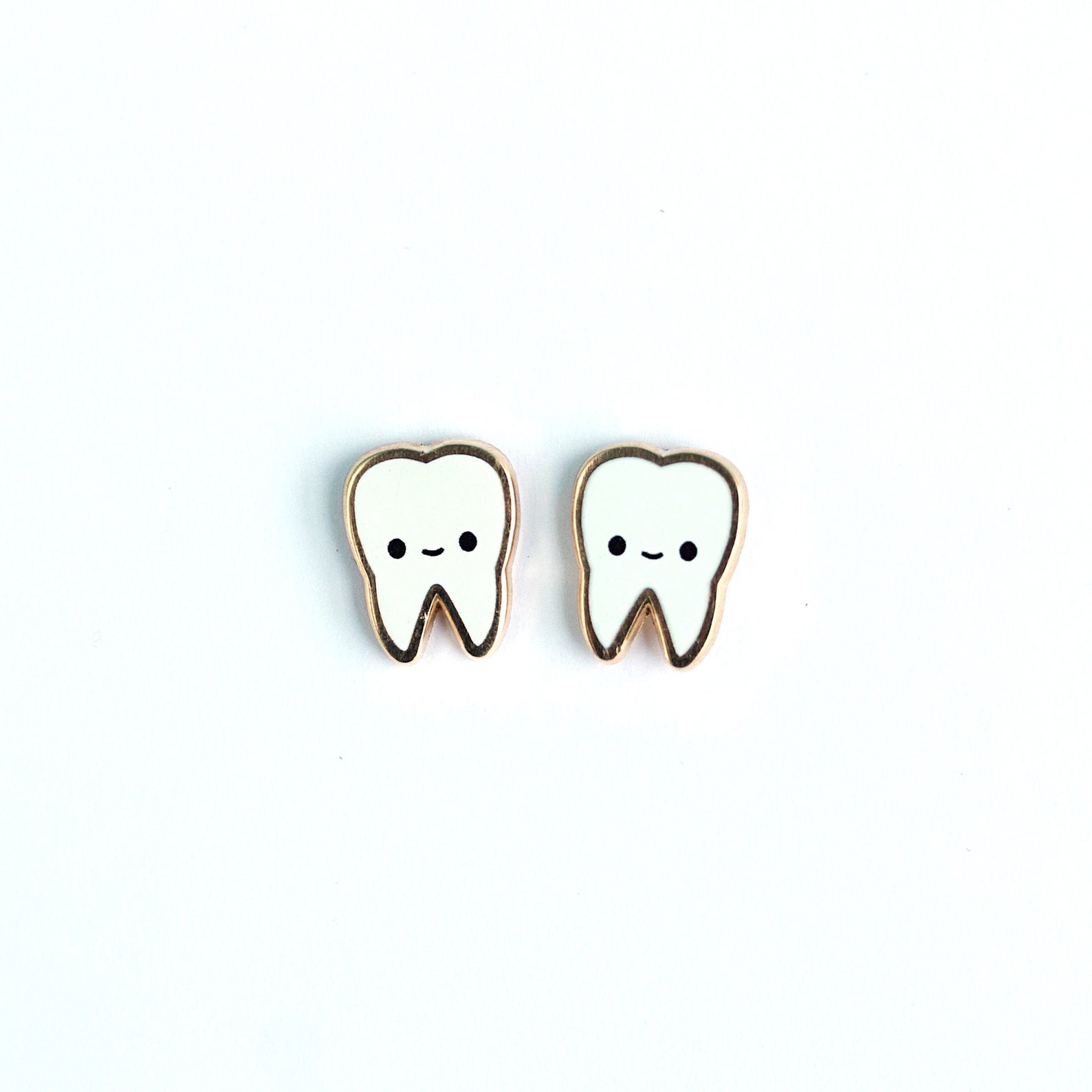 Tooth Earrings Hard Enamel Teeth Earring Stud Dentist | Etsy