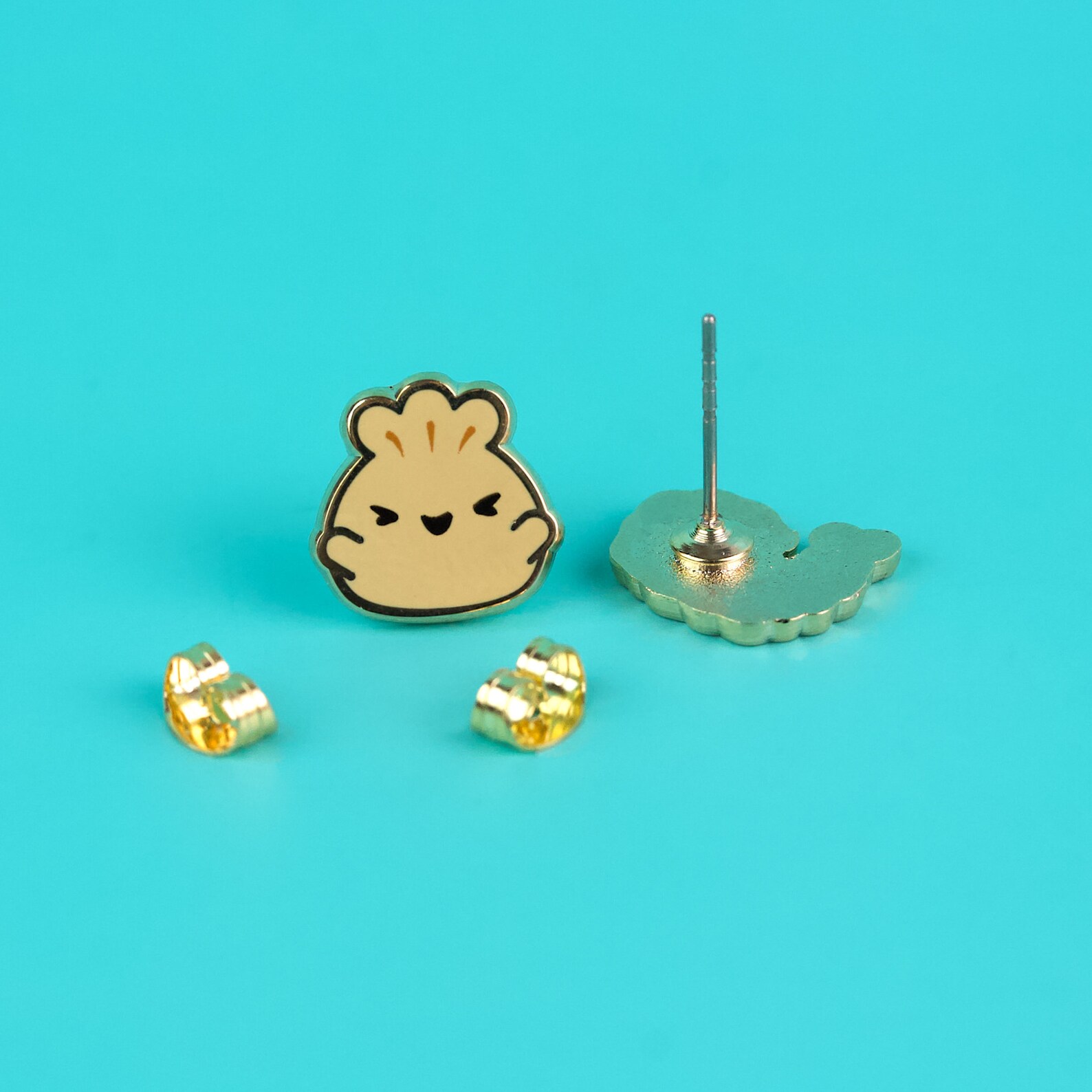 Chopstick Chums Earrings - Hard Enamel Dumpling Earring Stud Tempura ...
