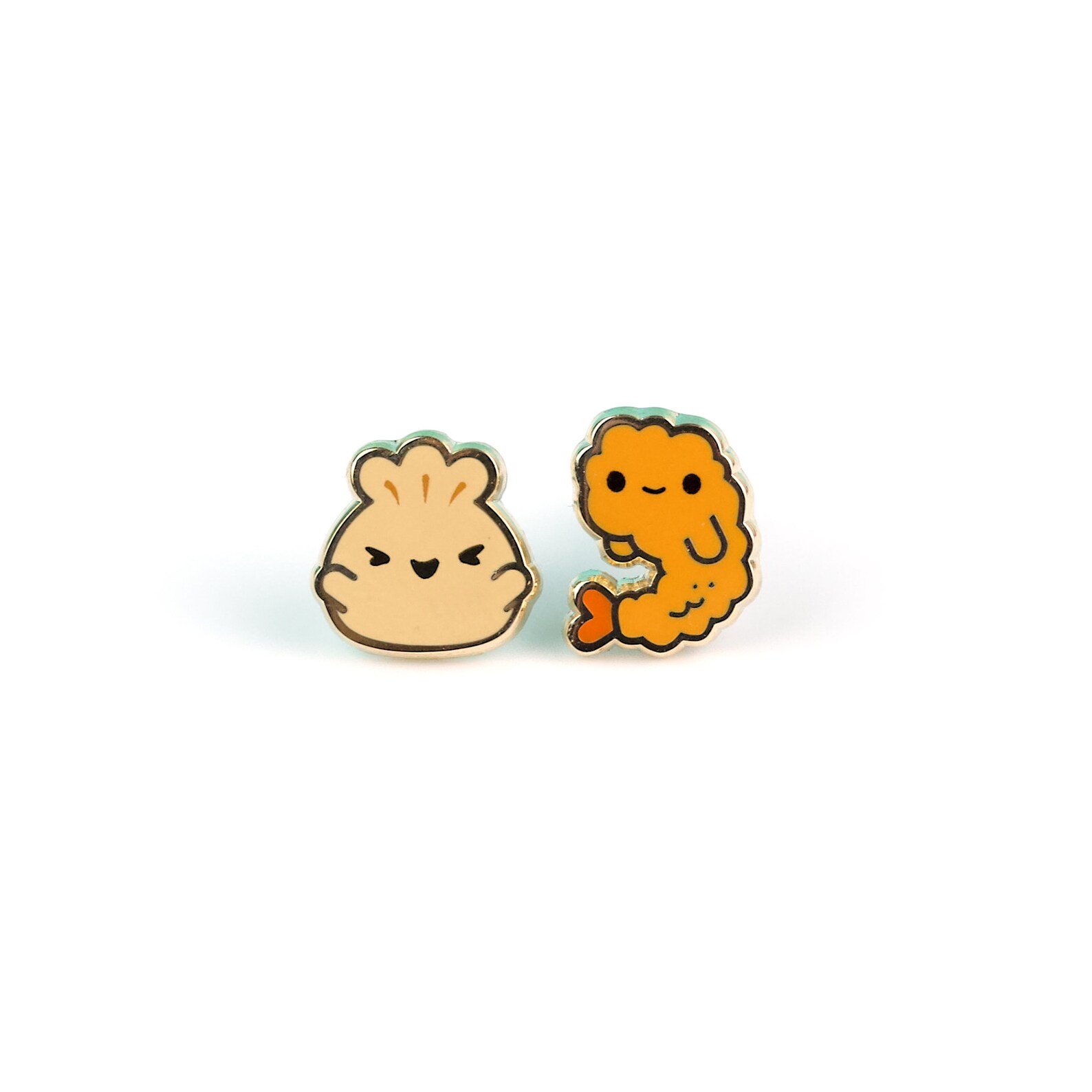 Chopstick Chums Earrings - Hard Enamel Dumpling Earring Stud Tempura ...