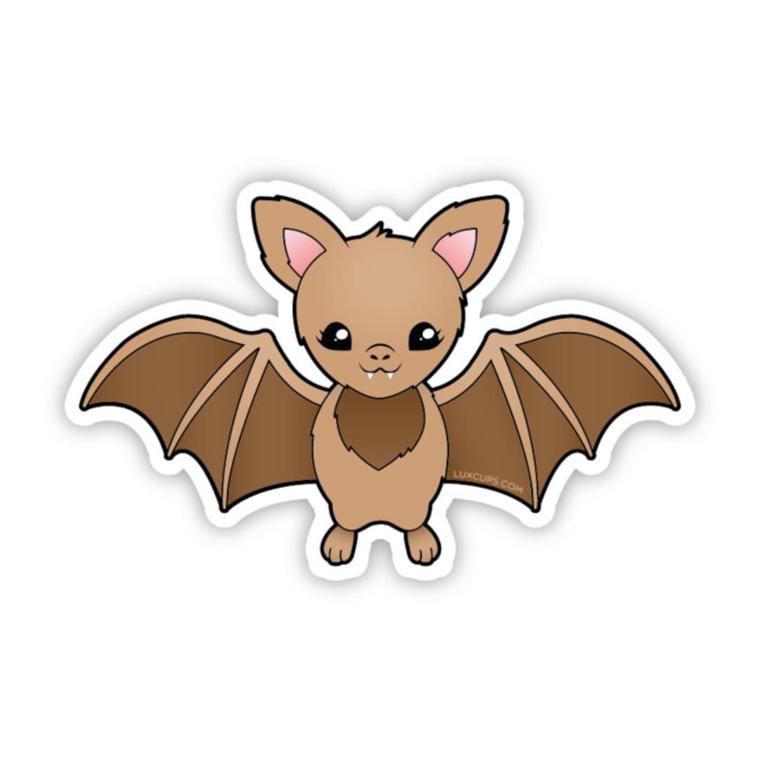 Baby Bat Sticker - Bat Weather-proof Vinyl Sticker Spooky Cute Sticker ...