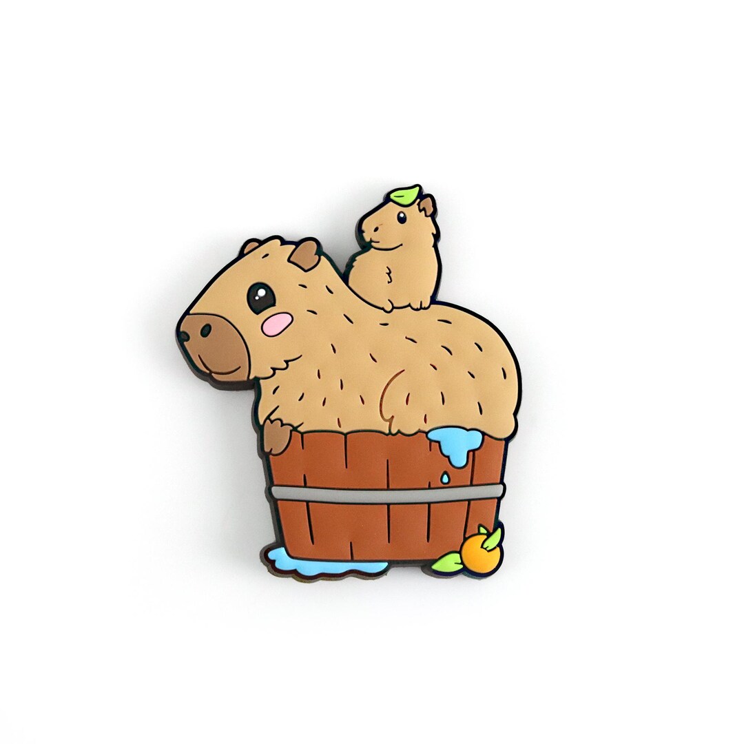 Capybara Cuties Magnet - Capybara Fridge Magnet Coconut Doggy Locker ...