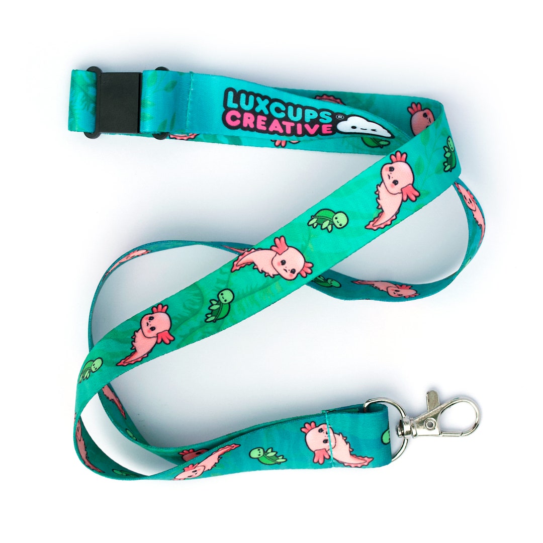 SALE Axolotl Lanyard - Cute Axolotl Badge ID Cute Water Sprite Safety ...