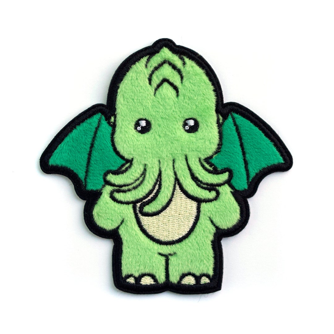 Fuzzy Cute-thulhu Patch Sticker - Adhesive Patch Cthulhu Applique Patch ...
