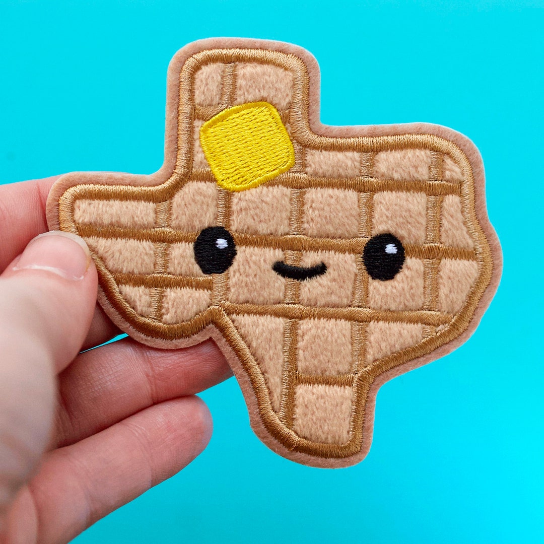 Fuzzy Texas Waffle Patch Sticker Adhesive Texas Applique Patch ...