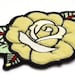 SALE Fuzzy Yellow Rose Patch Sticker - Adhesive Patch Texas Rose ...