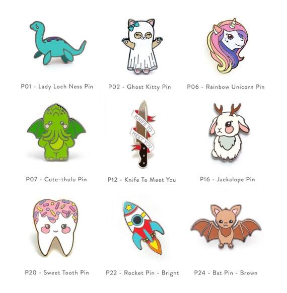 Pick 3 Enamel Pins Collectable Enamel Pin Cloisonné Lapel - Etsy