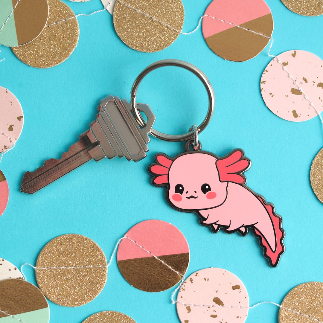 Axolotl Keychain Kawaii Keychain Gift Amphibian Cute Key Charm Mexico ...