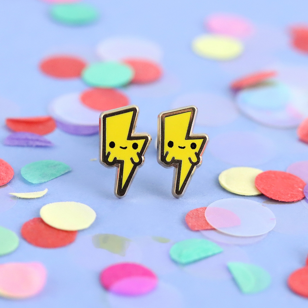 Lightning Bolt Earrings - Thunder Storm Earring Gift Weather Earring ...