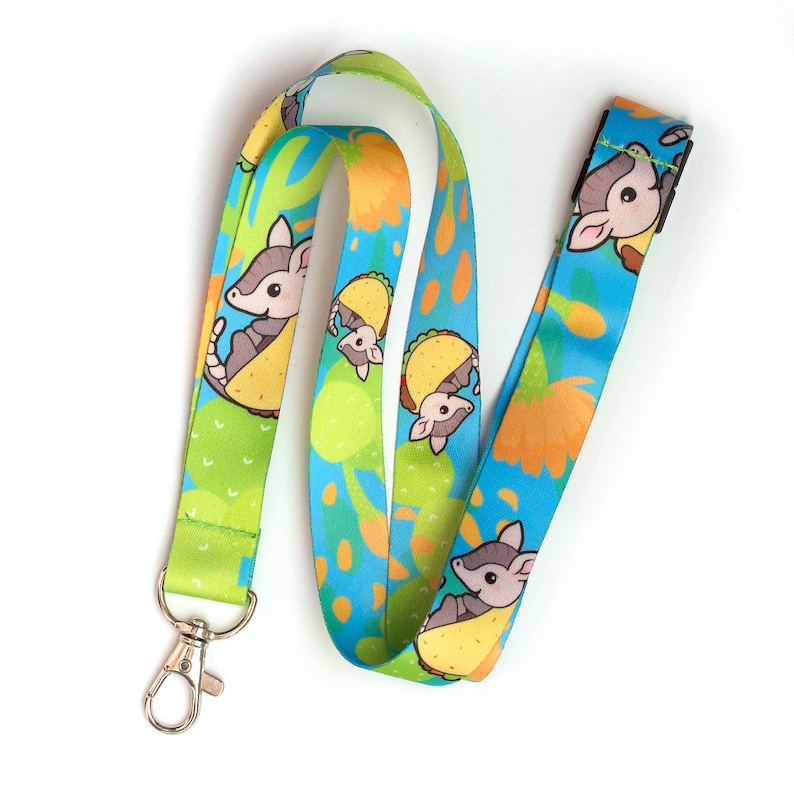 Tacodillo Lanyard Lanyard Breakaway Lanyard Kawaii Keychain | Etsy
