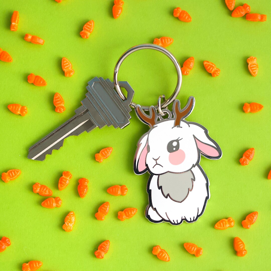Jackalope Keychain Kawaii Keychain Gift Jackalope Keyring Cute Key ...