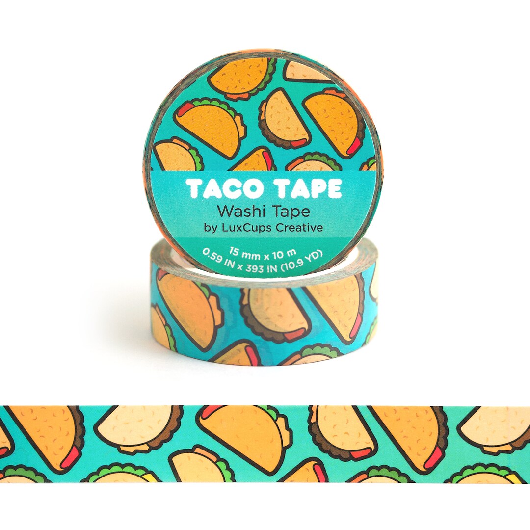 SALE Taco Washi Tape - Tex Mex Kawaii Washi Tape Crunchy Taco ...