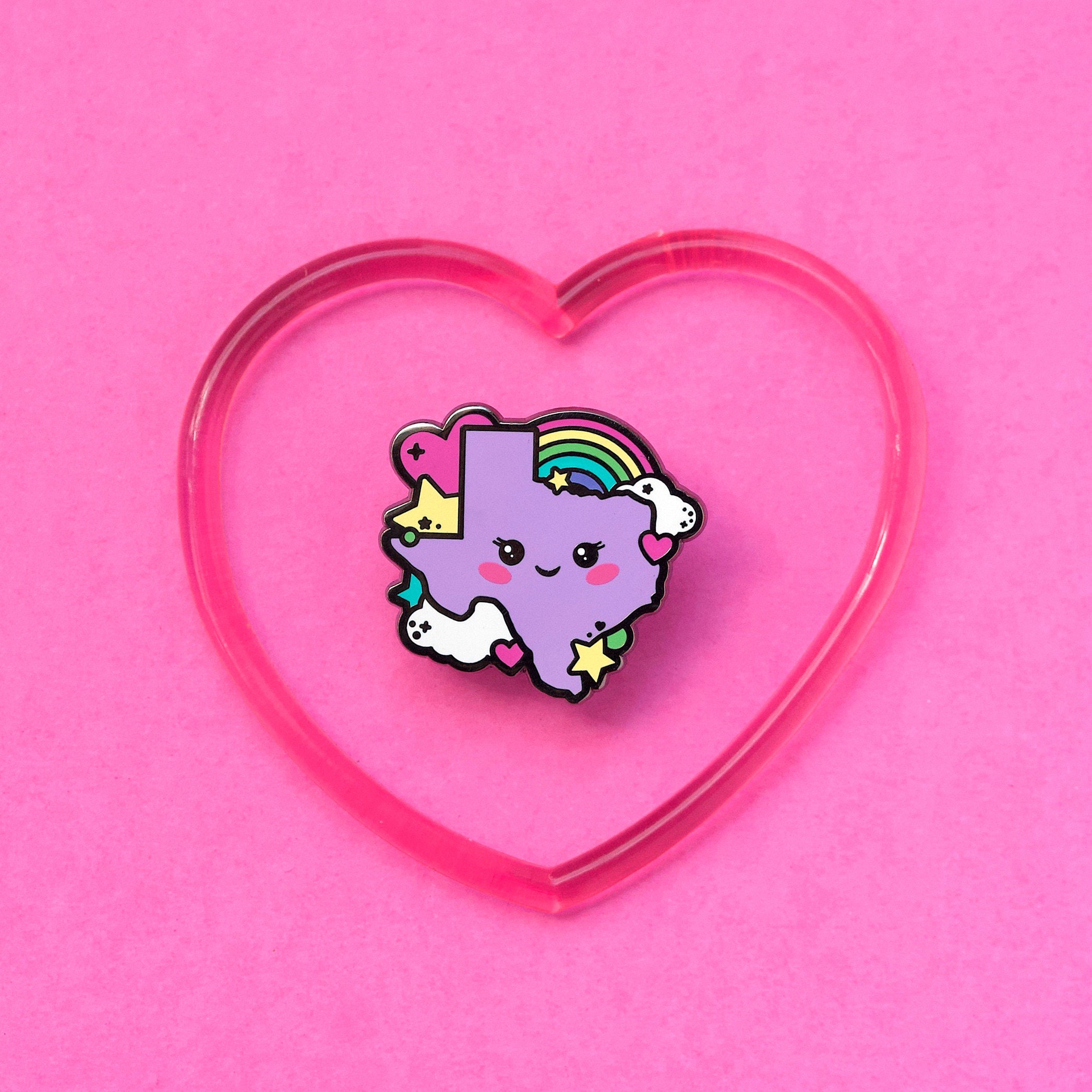 Texas Cutie Enamel Pin Cute Texas Enamel Pin Texas Lapel Pin | Etsy