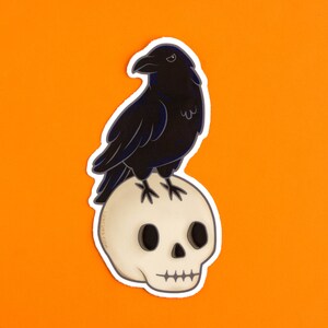 The Raven Sticker - Halloween Weather-proof Vinyl Sticker, Spooky ...