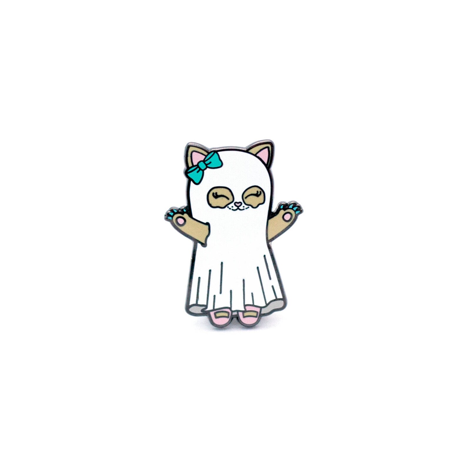 Ghost Kitty Enamel Pin hard Enamel Pin Cute Spooky Cat Pin | Etsy