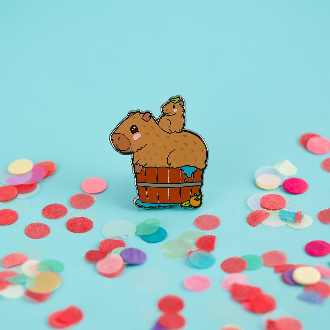 Capybara Cuties Enamel Pin Capybara Enamel Pin Rodent Lapel - Etsy