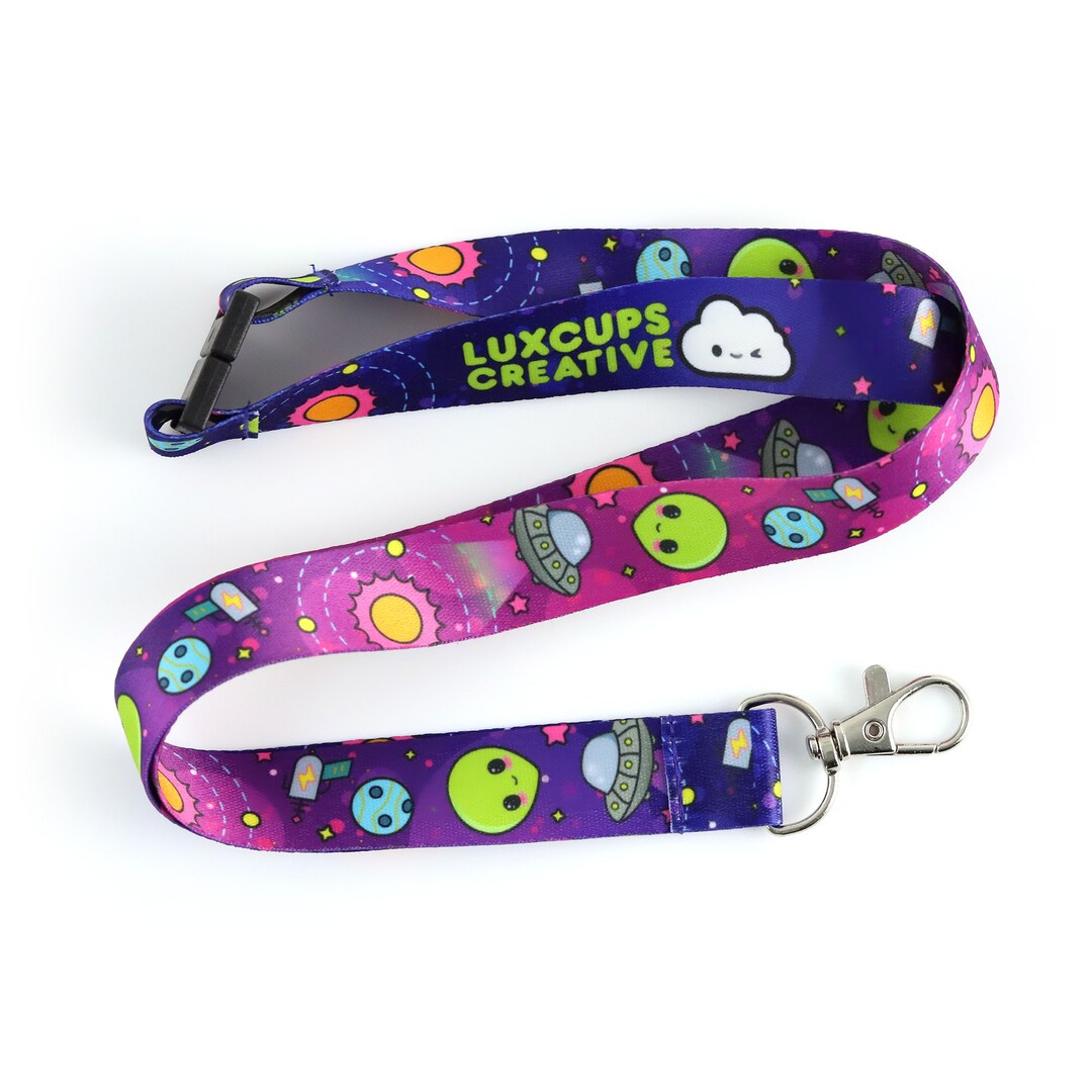 Cosmic Cuties Lanyard Outer Space Lanyard Alien Badge ID UFO Safety ...