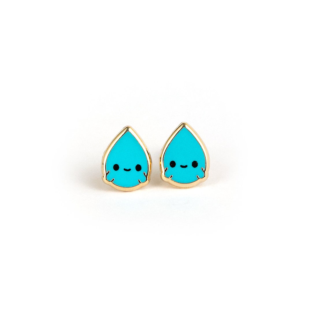 Happy Tears Earrings Hard Enamel Tears of Joy Earring Stud Cry Earrings Crying Gold Earring ...