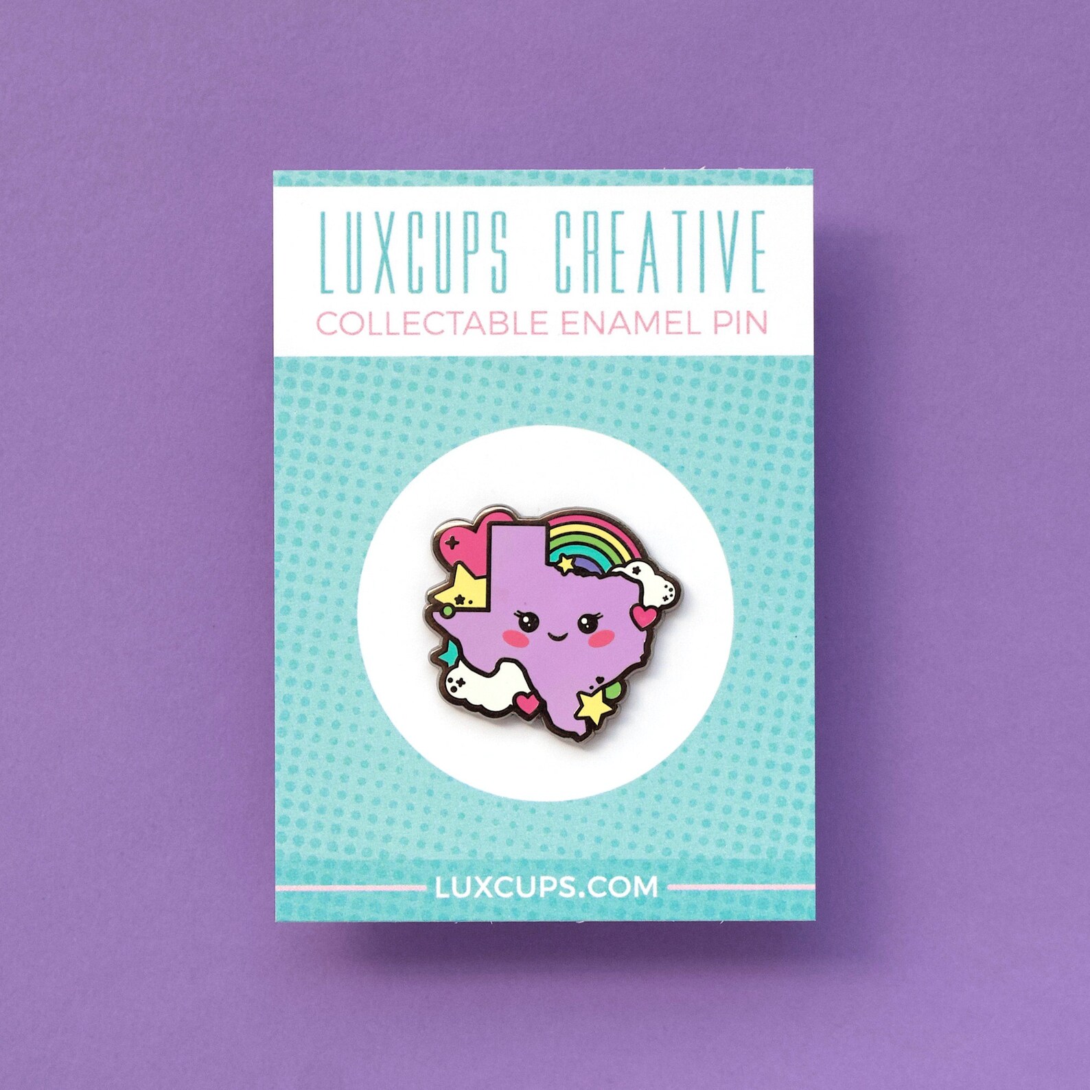 Texas Cutie Enamel Pin - Cute Texas Enamel Pin Texas Lapel Pin Rainbow ...