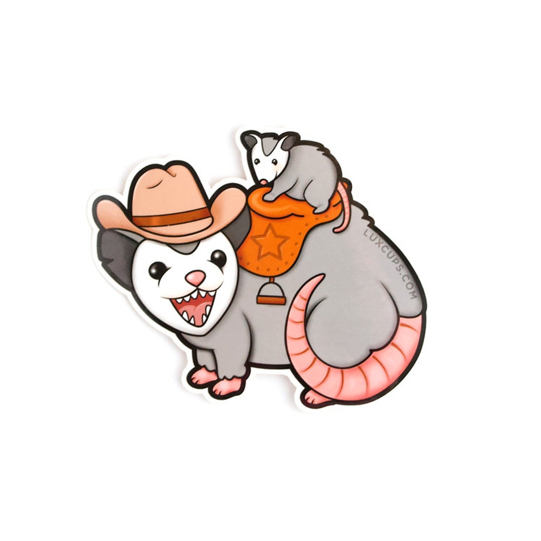 Possum Posse Sticker - Opossum Weather-proof Vinyl Sticker Texas ...