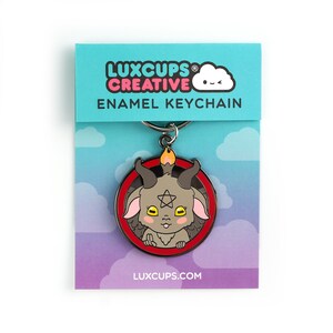 Baphomet Keychain Kawaii Keychain Gift Cute Key Charm Baphomet Keyring ...
