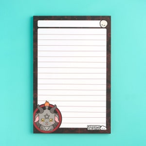 Baphomet Notepad - Cute Stationery Gift Cute Kawaii Goat Memo Pad Occult Writing Pad Baphomet ...