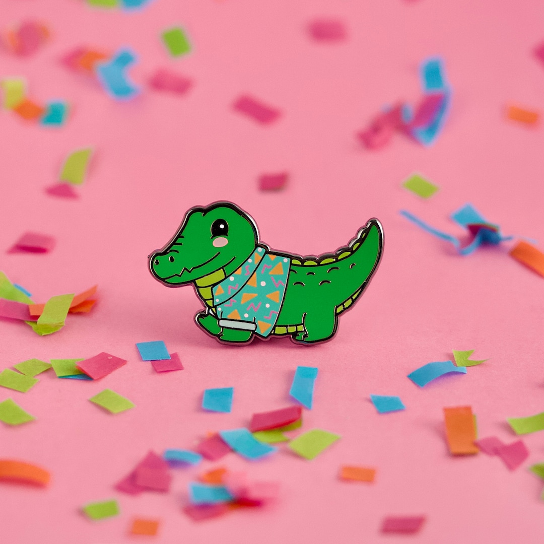 Later Gator Enamel Pin - Alligator Enamel Pin Cloisonné Reptile Lapel ...