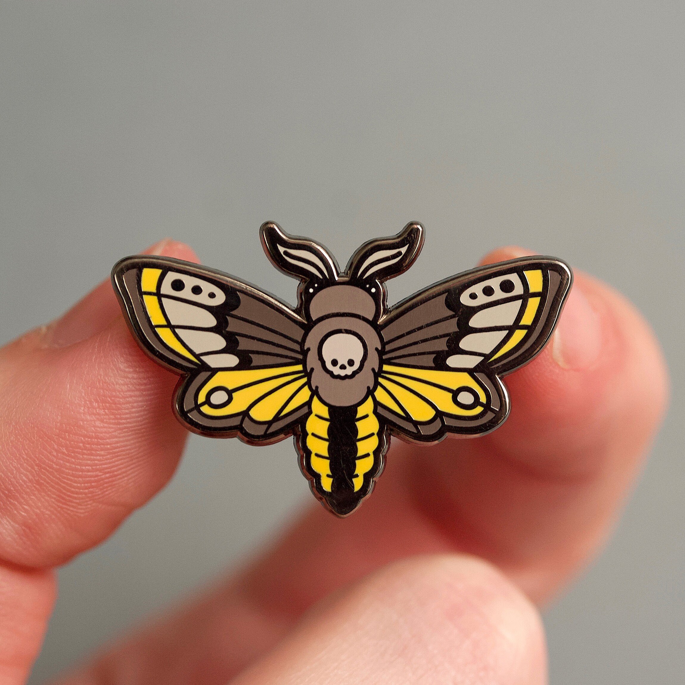 Deaths Head Moth Enamel Pin Hard Enamel Pin Moth Pin Spooky | Etsy