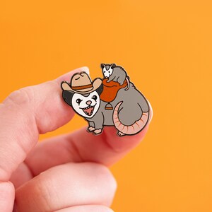 Possum Posse Enamel Pin Hard Enamel Pin Cloisonné Opossum Lapel Pin ...