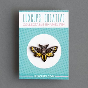 Deaths Head Moth Enamel Pin - Hard Enamel Pin Moth Pin Spooky Enamel ...