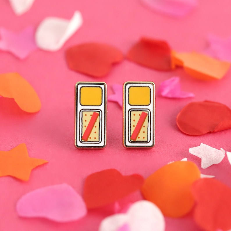 Cracker Snack Earrings - Cheese Cracker Earring Gift Snack Food Earring ...