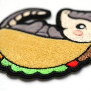 Fuzzy Tacodillo Patch Sticker Adhesive Patch Armadillo Applique Patch Embroidered Tacodillo ...