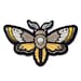 Fuzzy Deaths Head Moth Patch Moth Sticker Patch Spooky Patch - Etsy