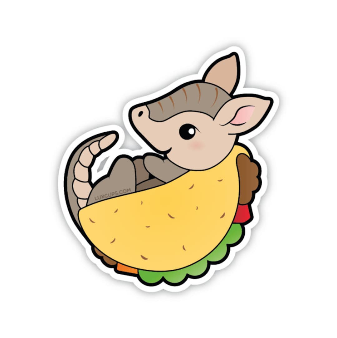 Tacodillo Sticker - Taco Weather-proof Vinyl Sticker Texas Pride ...