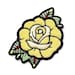 SALE Fuzzy Yellow Rose Patch Sticker - Adhesive Patch Texas Rose ...
