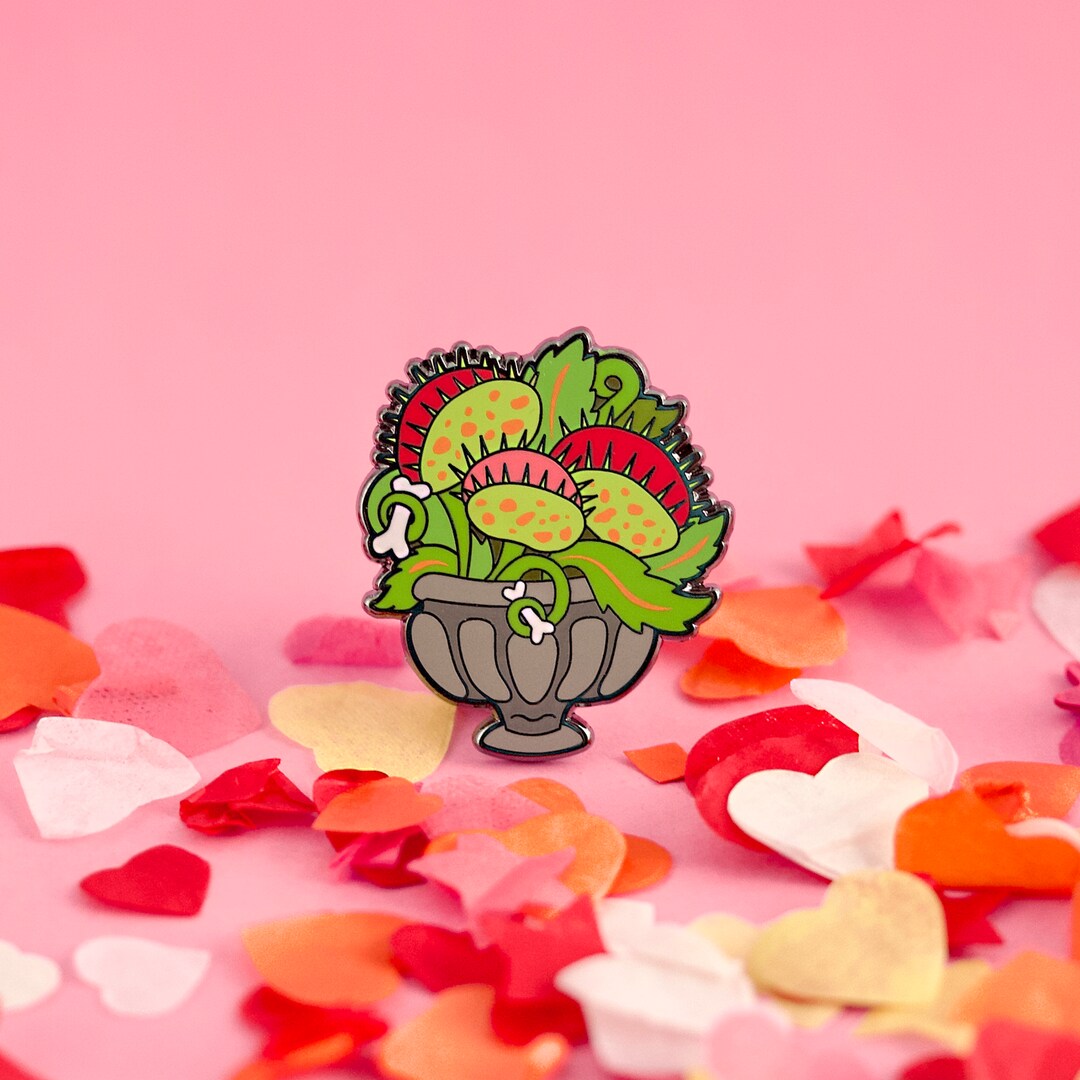 Venus Fly Trap Enamel Pin - Flower Enamel Pin Carnivorous Plant Lapel Pin Carolina Badge ...