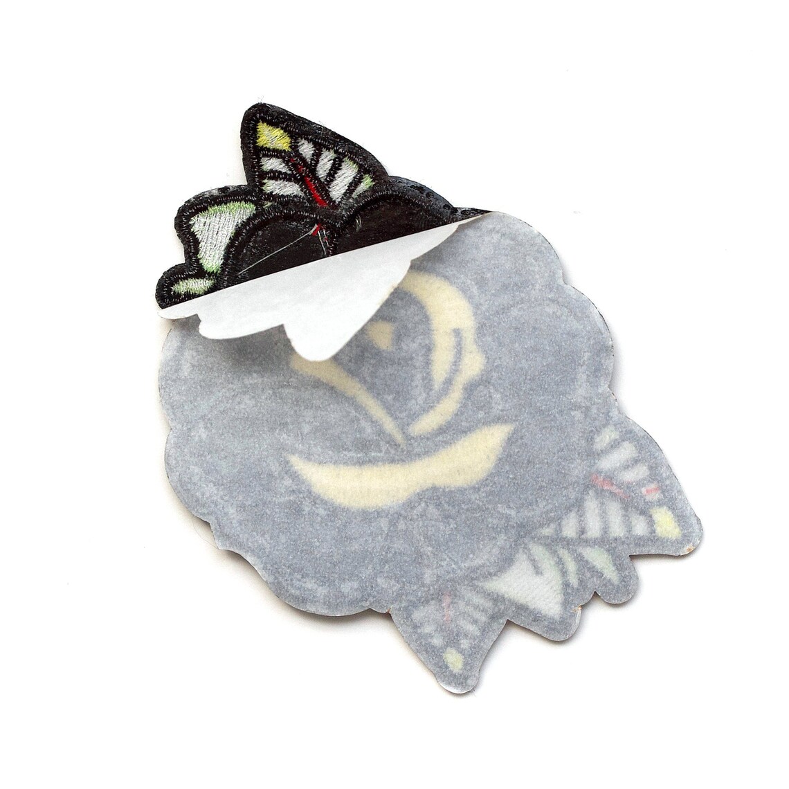 SALE Fuzzy Yellow Rose Patch Sticker - Adhesive Patch Texas Rose ...