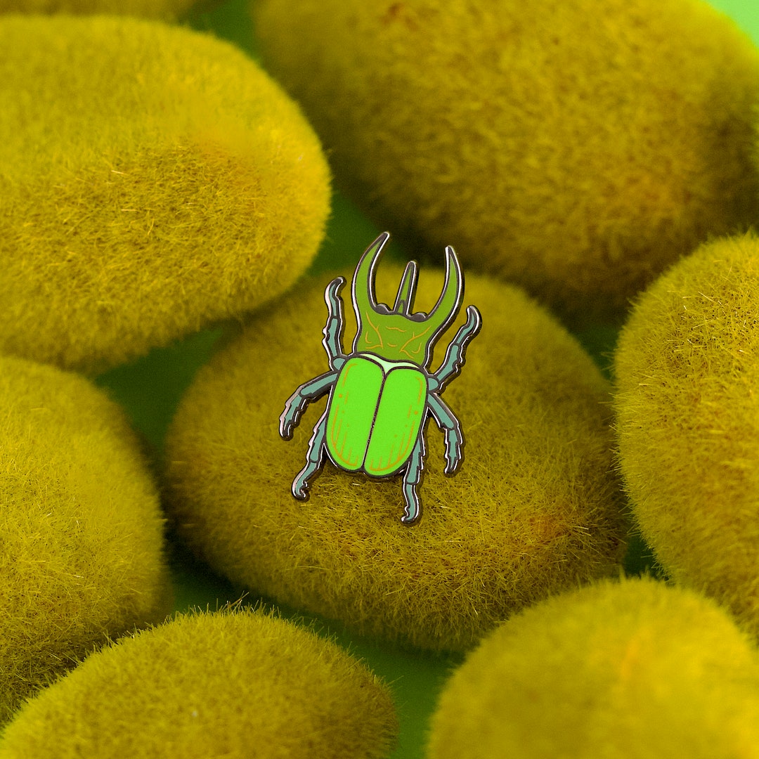 Beetle Enamel Pin: Scarab Lapel Pin - Entomology Badge - Etsy