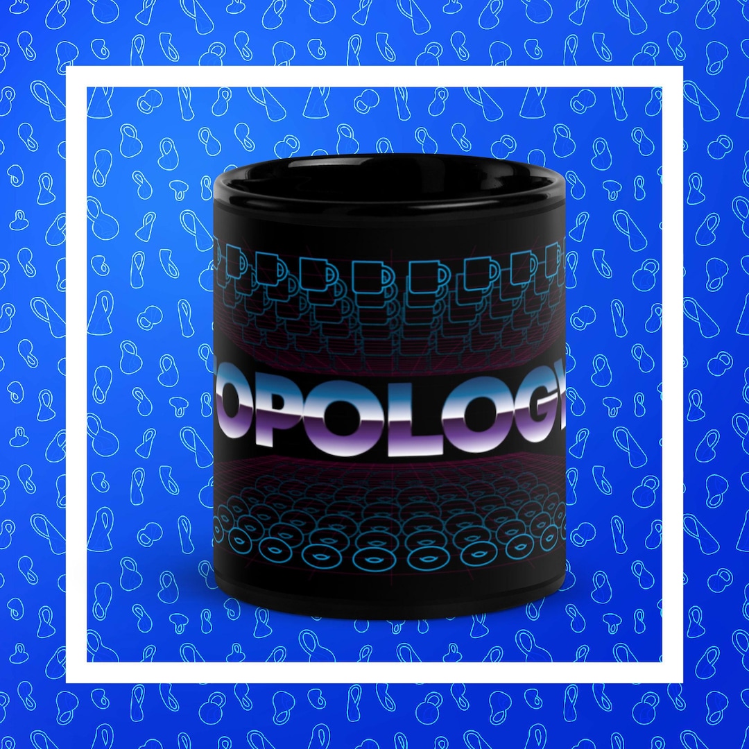 Topology | Retro Look Math Joke | Cup to Donut | Black Glossy Mug - Etsy
