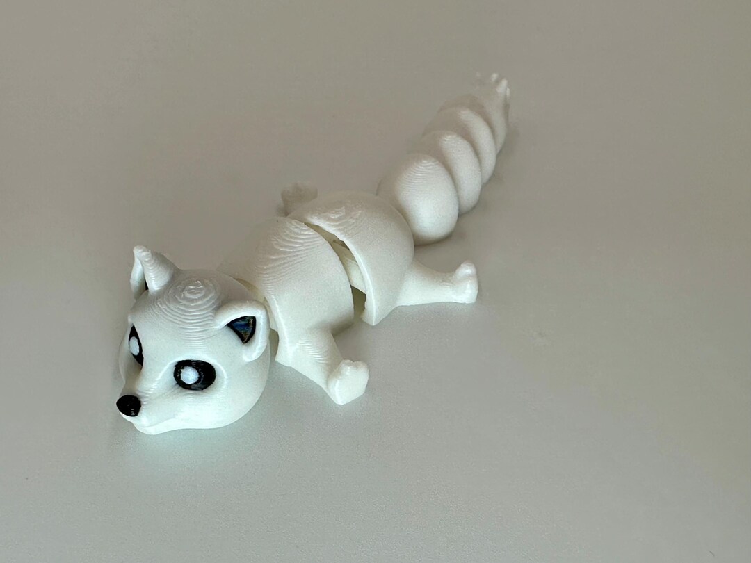 Arctic Fox Fidget Toy, Plastic Wildlife Flexi - Etsy