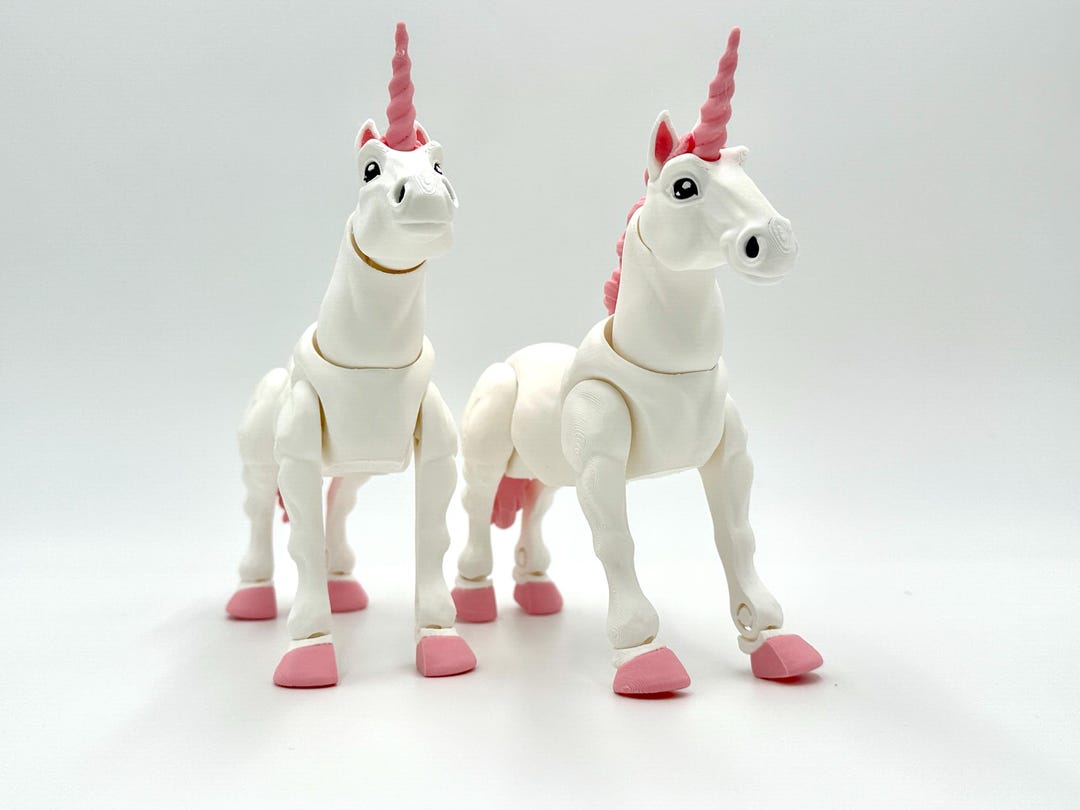 Flexi Unicorn Toy, Plastic Animal Figurine - Etsy